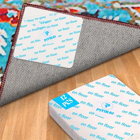 Pitikai 4 Pcs Non Slip Rug Pad Gripper For Hardwood Floors