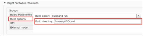 configure board parameters and enable mat file logging