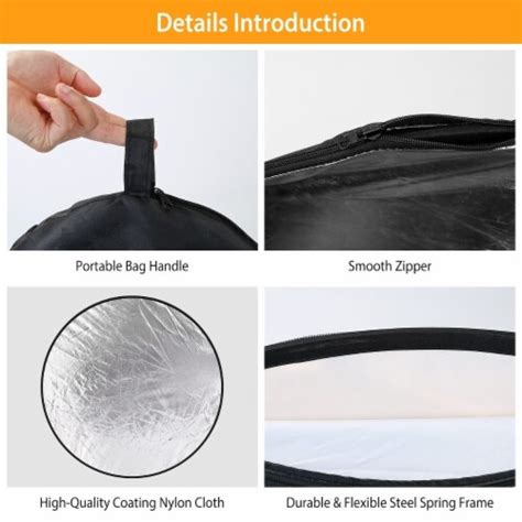 5 In 1 Photography Round Light Reflector Collapsible Multi Disc Light