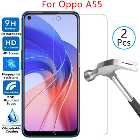 กระจกนิรภัยป้องกันหน้าจอสําหรับ Oppo A55 4g 5g บน Oppoa55 A 55 55a 6 5