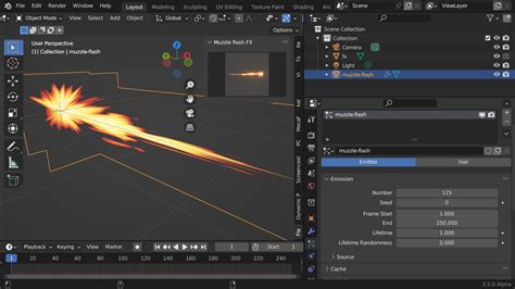 Muzzle Flash Fx Blender