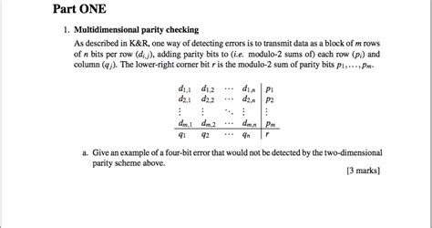 Network Programming Parity Error Detection 4 Bit Example Of How A Particular Scheme Doesnt