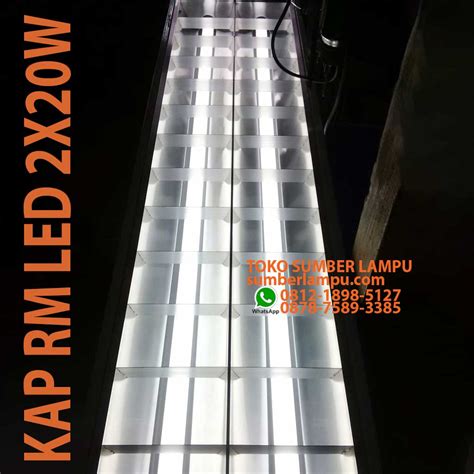 Jual KAP Lampu RM LED 2x20w Ekonomis Dan Hemat Energi Toko Sumber Lampu