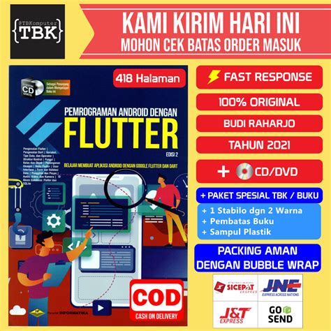 Jual BUKU PEMROGRAMAN ANDROID DENGAN FLUTTER MEMBUAT APLIKASI ANDROID DENGAN GOOGLE FLUTTER DAN
