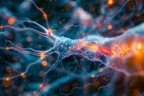 Dynamic Neural Network Synapse Simulation In Vivid Colors Premium Ai