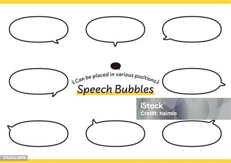 벡터 일러스트 레이 션 세트 의 수평 타원형 말풍선 방향에 다른 방향 0명에 대한 스톡 벡터 아트 및 기타 이미지 0명 곡선 구름 Istock
