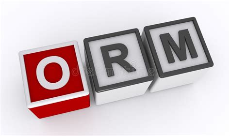 Orm Object Relational Mapping Word Block On White Stock Illustration Illustration Of Schema