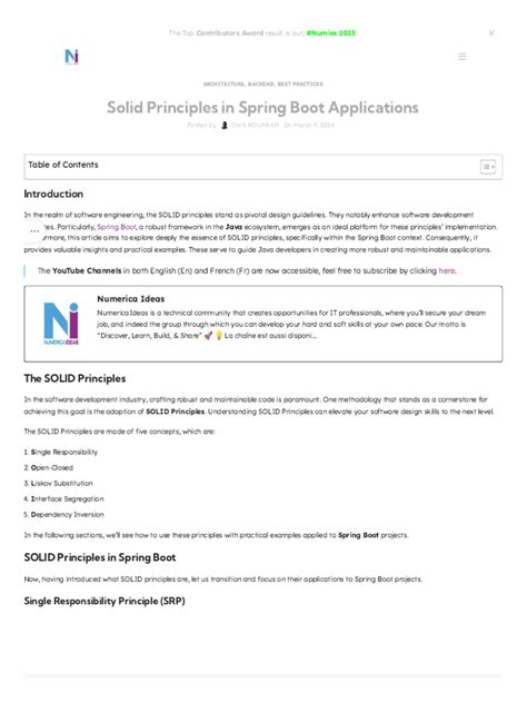 Solid Principles In Spring Boot Applications Pdf Inheritance