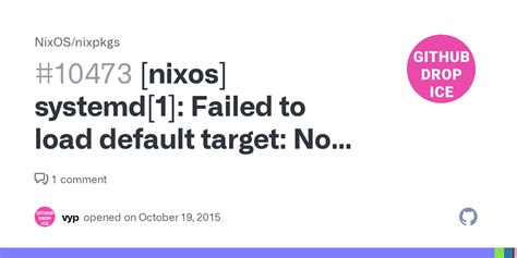 Nixos Systemd 1 Failed To Load Default Target No Such File Or