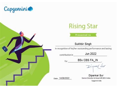 Sukhbir Singh On Linkedin Capgeminiindia Awards Thankyou