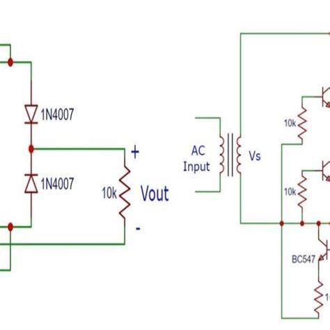A Full Wave Bridge Rectifier Using A Diodes B Transistors Download Scientific Diagram