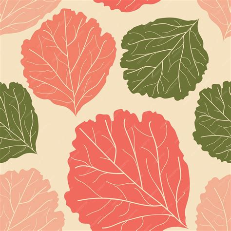 Premium Vector Beautiful Colorful Leaves Pattern Design Good For