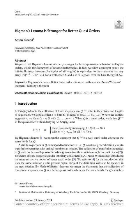 Pdf Higmans Lemma Is Stronger For Better Quasi Orders