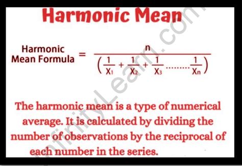 Harmonic Mean Formula