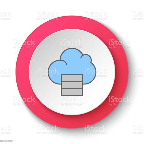Round Button For Web Icon Database Server Cloud Computing Button Banner Round Badge Interface