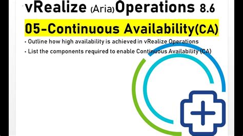 05 Course Vmwareariaoperation 8x Continuous Availability بالعربي