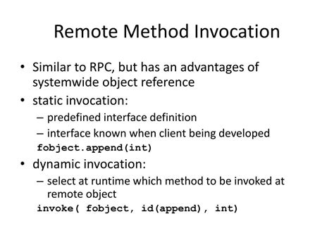 Ppt Remote Object Invocation Powerpoint Presentation Free Download