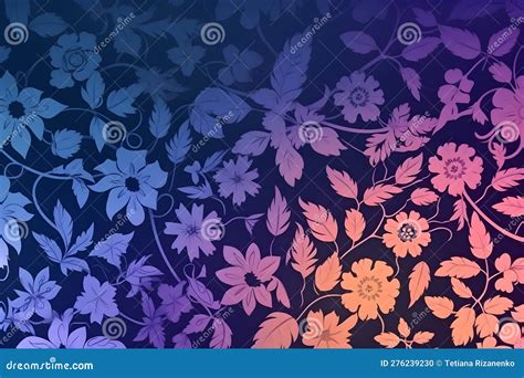 Floral Pattern With Decorative Flowers And Plants Ai Stock Illustration Illustration Of Color