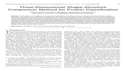 Pdf 3d Structure Comparison Method For Protein Classification Dokumen Tips