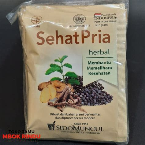 Jual Jamu Herbal Sidomuncul Sehat Pria Bubuk Isi 10 Sachet Shopee Indonesia