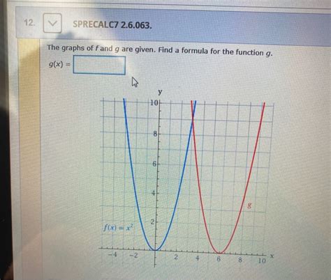 solved sprecalc7 2 6 063 the graphs of fand g are given