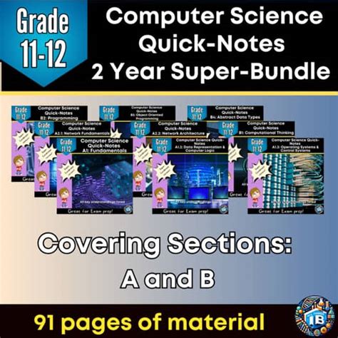 Ib Dp Computer Science Super Bundle Two Year Quick Notes Condensed