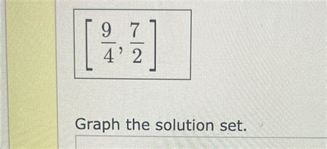 solved 94 72graph the solution set