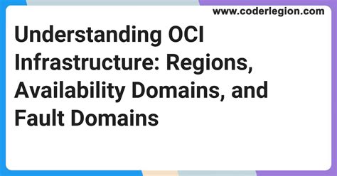 Understanding Oci Infrastructure Regions Availability Domains And