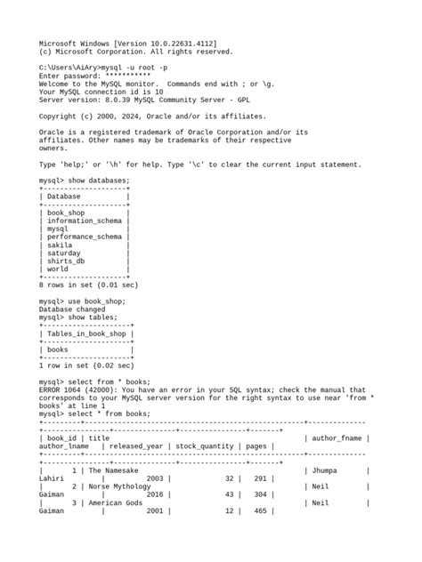 Sql Pdf My Sql Oracle Database