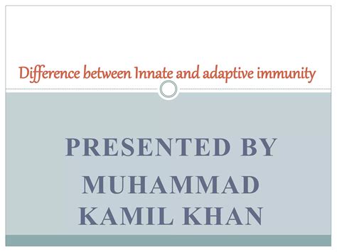 Difference Between Innate And Adaptive Immunity PPTX Infectious Diseases Diseases And