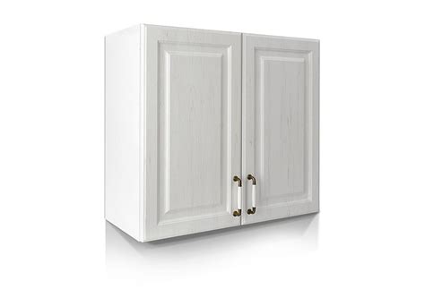 Кухненски шкаф горен с две врати Rustic V80 бял • Модулна кухня Rustic бяла • Мебели Монема