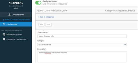 Sophos Xdr Hướng Dẫn Query Thông Tin Bitlocker Status Trên Endpoint