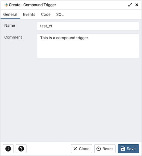 Compound Trigger Dialog — Pgadmin 4 91 Documentation
