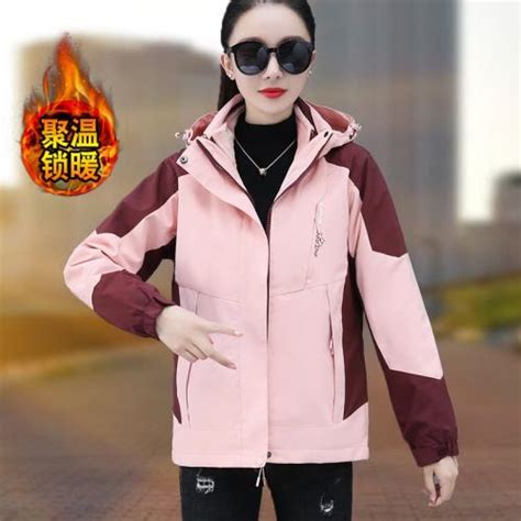 女款三合一可拆卸寬松防雨沖鋒衣短外套etmall東森購物網