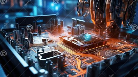 Efficiency Computer Digital Technology Stock Illustration