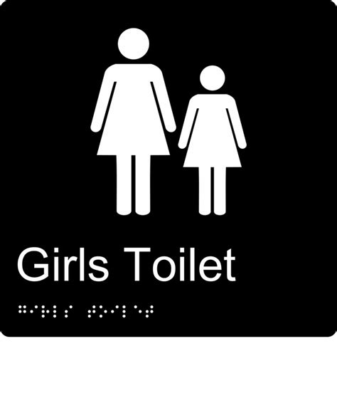 Girls Toilet Braille Sign Bt54 National Safety Signs