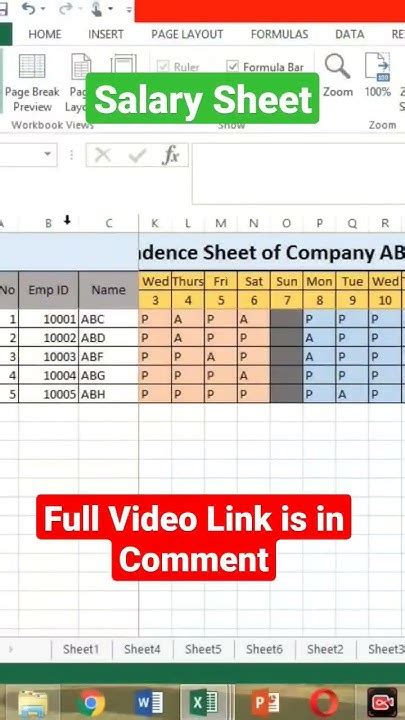 How To Make Salary Sheet In Excel Exceltutorial Exceltips