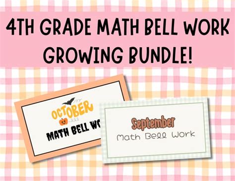 4th Grade Math Bellwork Slides By Eden Sellers Tpt