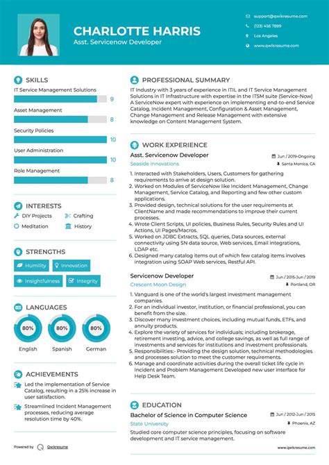 10 Servicenow Developer Resume Samples And Templates For 2025