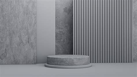 포장 프리젠 테이션 및 화장품을위한 최소 돌 연단 벽에 그림자 흰색 콘크리트 질감이있는 제품 디스플레이 차양 3d 일러스트레이션의 자연 미용 받침대 0명에 대한 스톡 사진