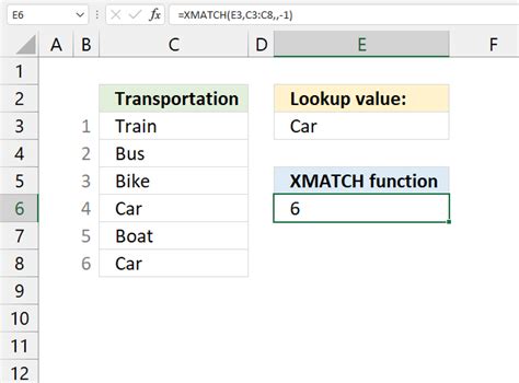 how to use the xmatch function