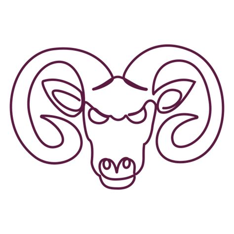 Ram Continuous Line Png Svg Design For T Shirts