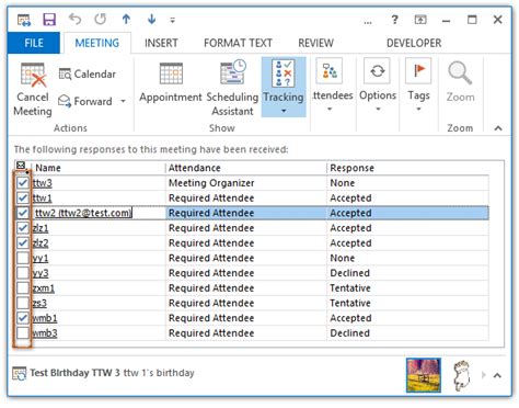 How To Send Email To All Accepted Meeting Attendees In Outlook