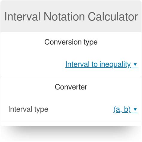 Interval Notation Calculator