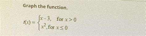 solved graph the function t x {x 3 for x 0x2 for x≤0