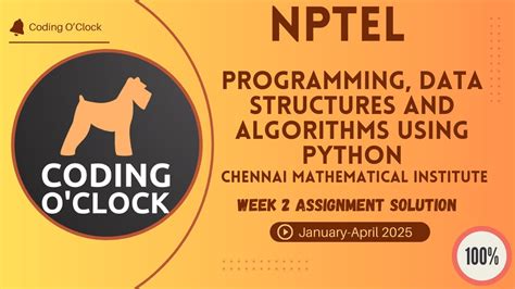 Programming Data Structures And Algorithms Using Python Week 2