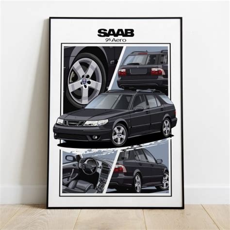 Saab 95 Aero Wagonblack Saab Shifter