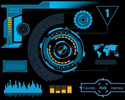 Graphic Touch User Interface HUD Vector Illustration Futuristic User Interface Interface