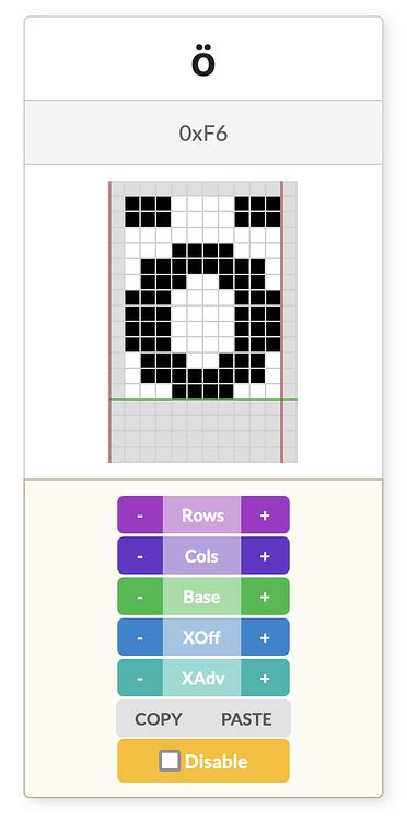 Adafruit Font System Uses Other Ascii Code Table Displays Arduino Forum