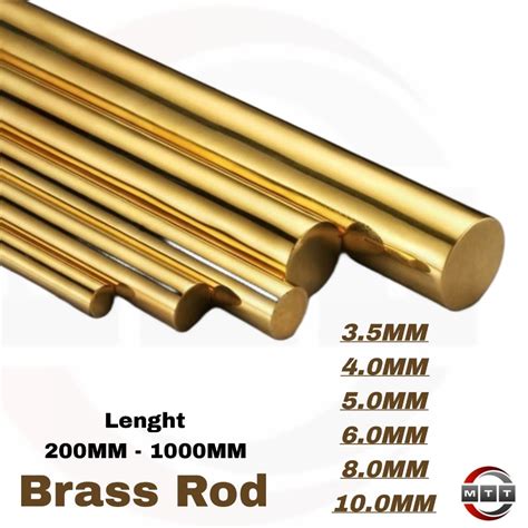 Brass Rod 35mm 4mm 5mm 6mm 8mm 10mm Diameter Malaysia Ready Stock